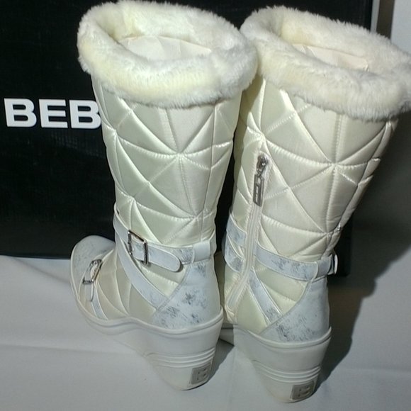 bebe | Shoes | Bebe Sport Bon Ton Snow Bunny Boots In White Size 8 ...